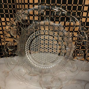 Vintage Glass Plate EAPG Dinner Plate Manhattan Clear Antique Glass ...