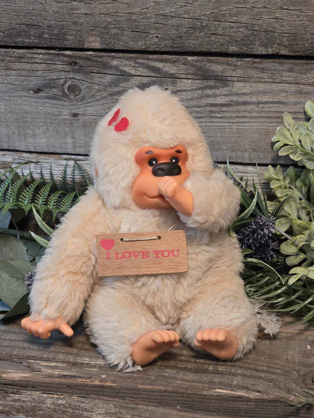 1979 gonga Ape by Russ Berrie, Thumb Sucking Monkey Doll, Vintage Gonga ...