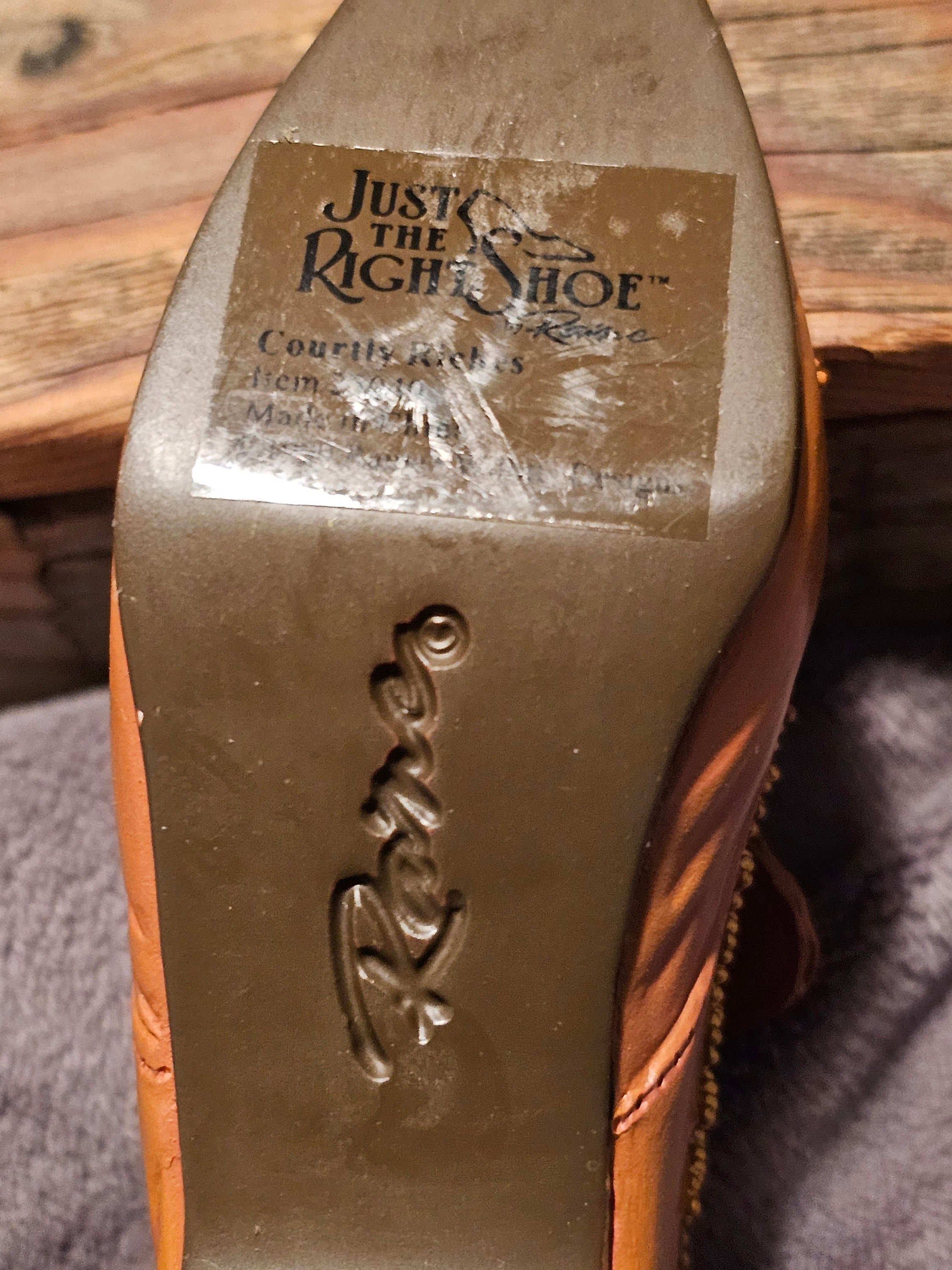 Vintage Just the Right Shoe by Raine "courtly Riches" Miniature Shoe - Etsy