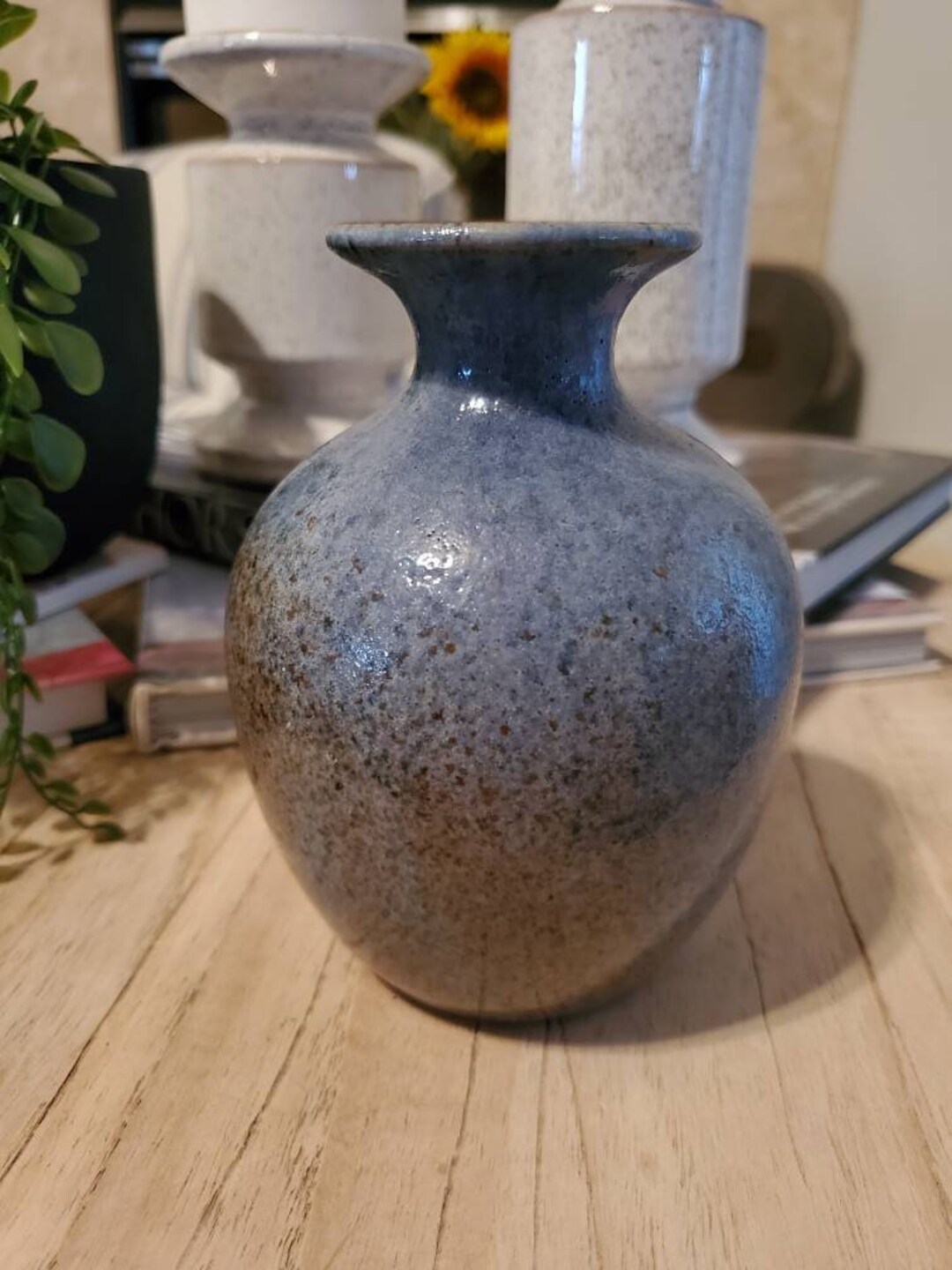 Vintage Lightly Glazed Speckled Small Pot or Vase. Beautiful Mixture of ...