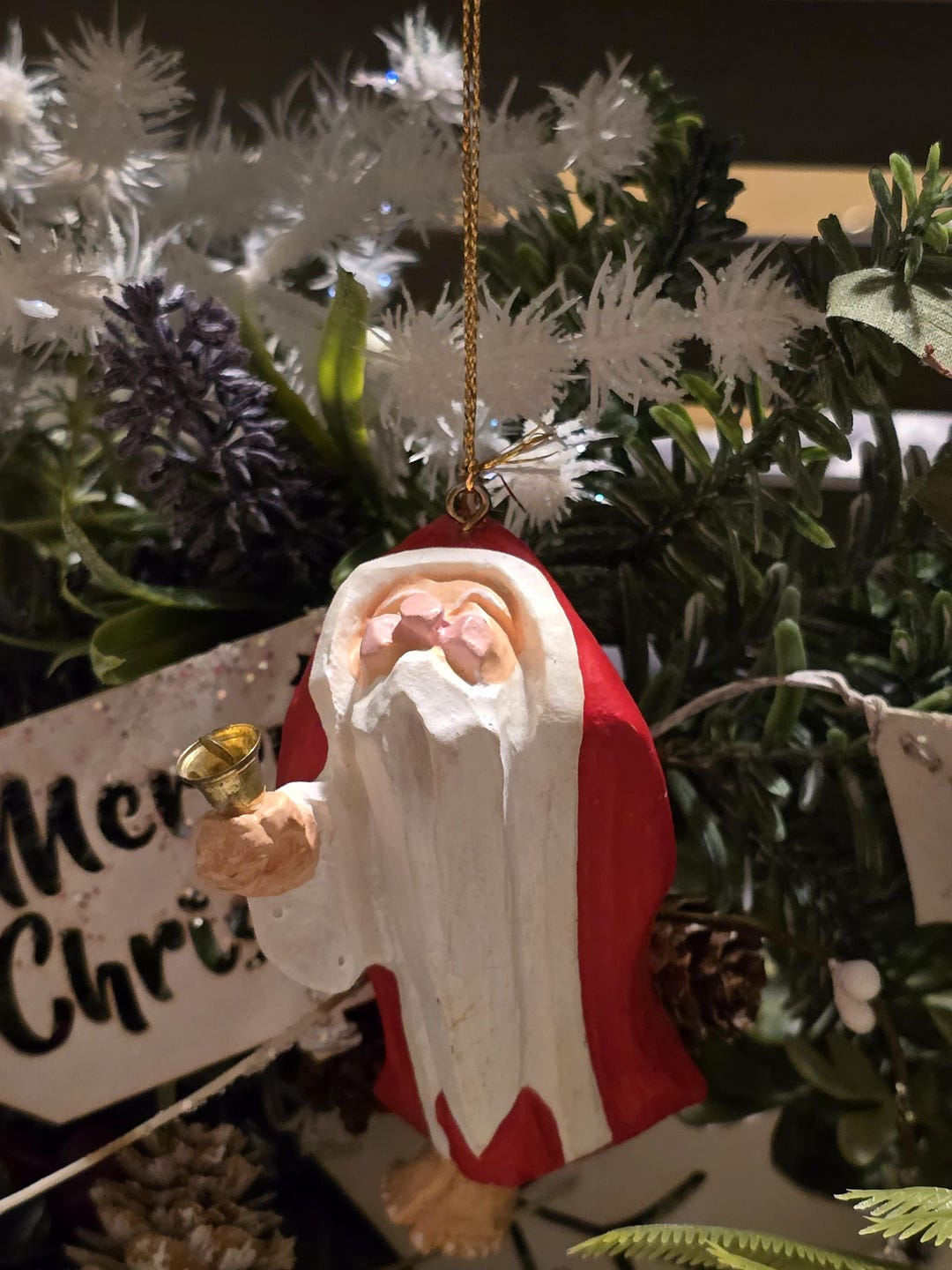 Department 56 - Barefoot Santa Figurine Carved 3.5” Whimsical Christmas ...