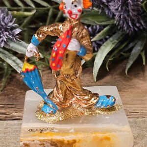 2 Judi Originals of California 24K Gold Plated Clown Figures Mothers ...