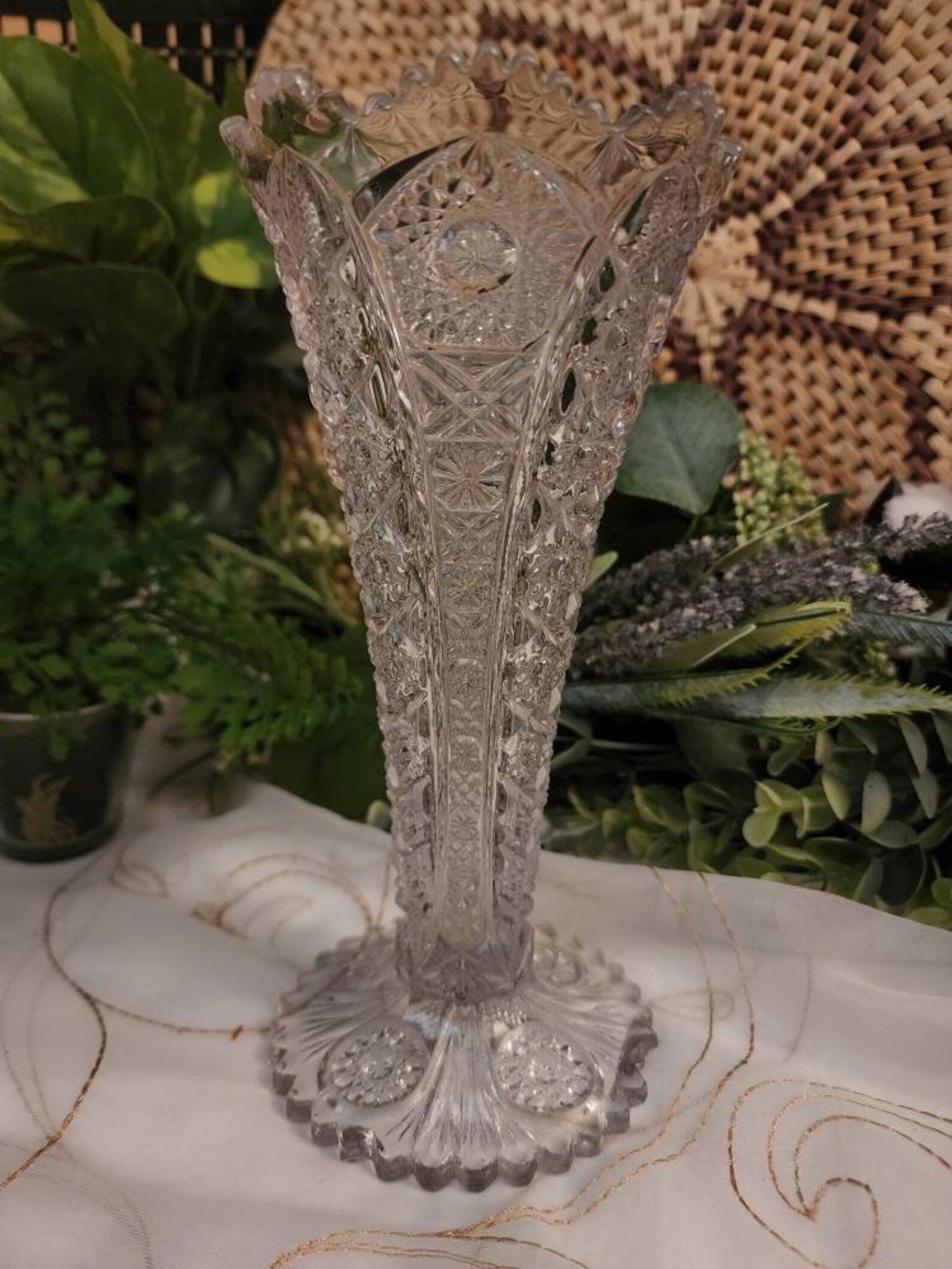 Vintage Imperial Glass Vintage Vase Mothers Day Vase Crystal - Etsy