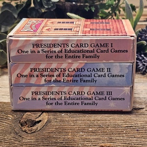 Presidents Card Game Set 3 Decks American History Channel Lincoln ...