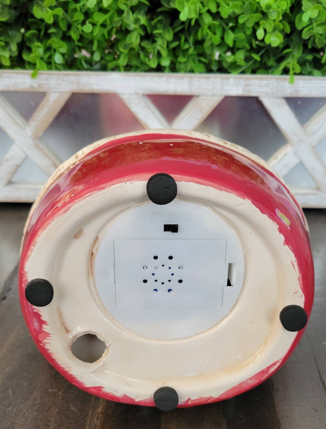 Ceramic Christmas Santa With Twinkling Lights - Etsy