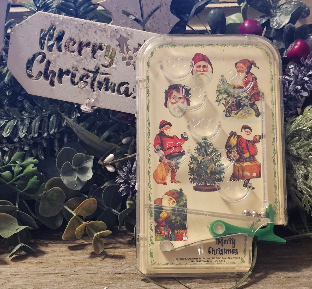 Vintage Shackman Handheld Pinball Game Merry Christmas Santa 1985 - Etsy