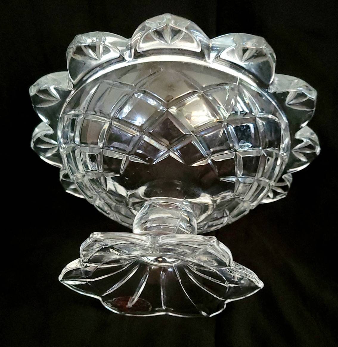 Beautiful Vintage 24% Lead Crystal Open Candy Dish Teleflora | Etsy
