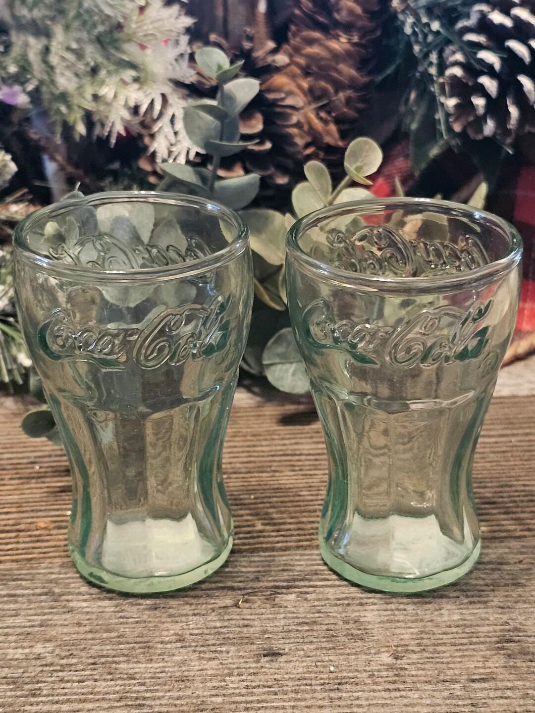 Coca Cola Coke Green Embossed Logo Shot Glasses Set of 2 - Etsy