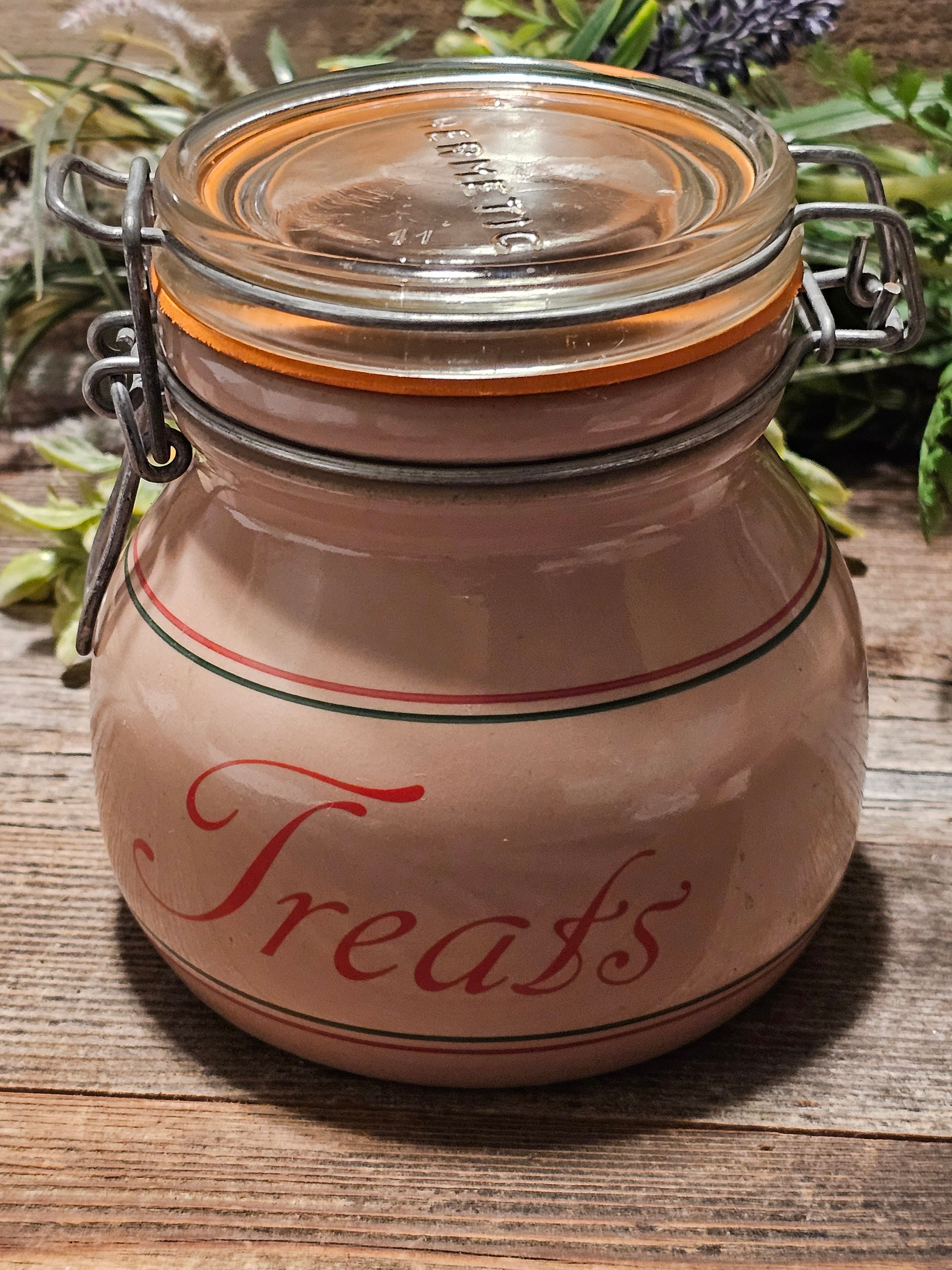 Vintage Hermetic Treat Jar. With Hinge Lid. - Etsy