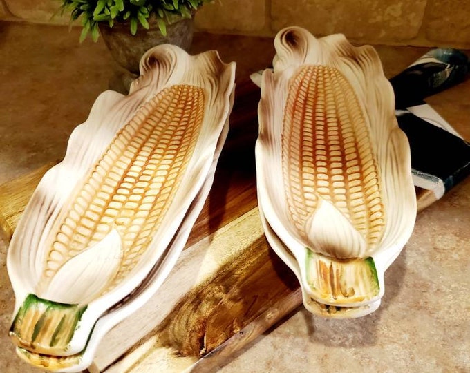 Vintage Corn on the Cob Tray or Dishes by Our Own Import Set of 4 Trays ...