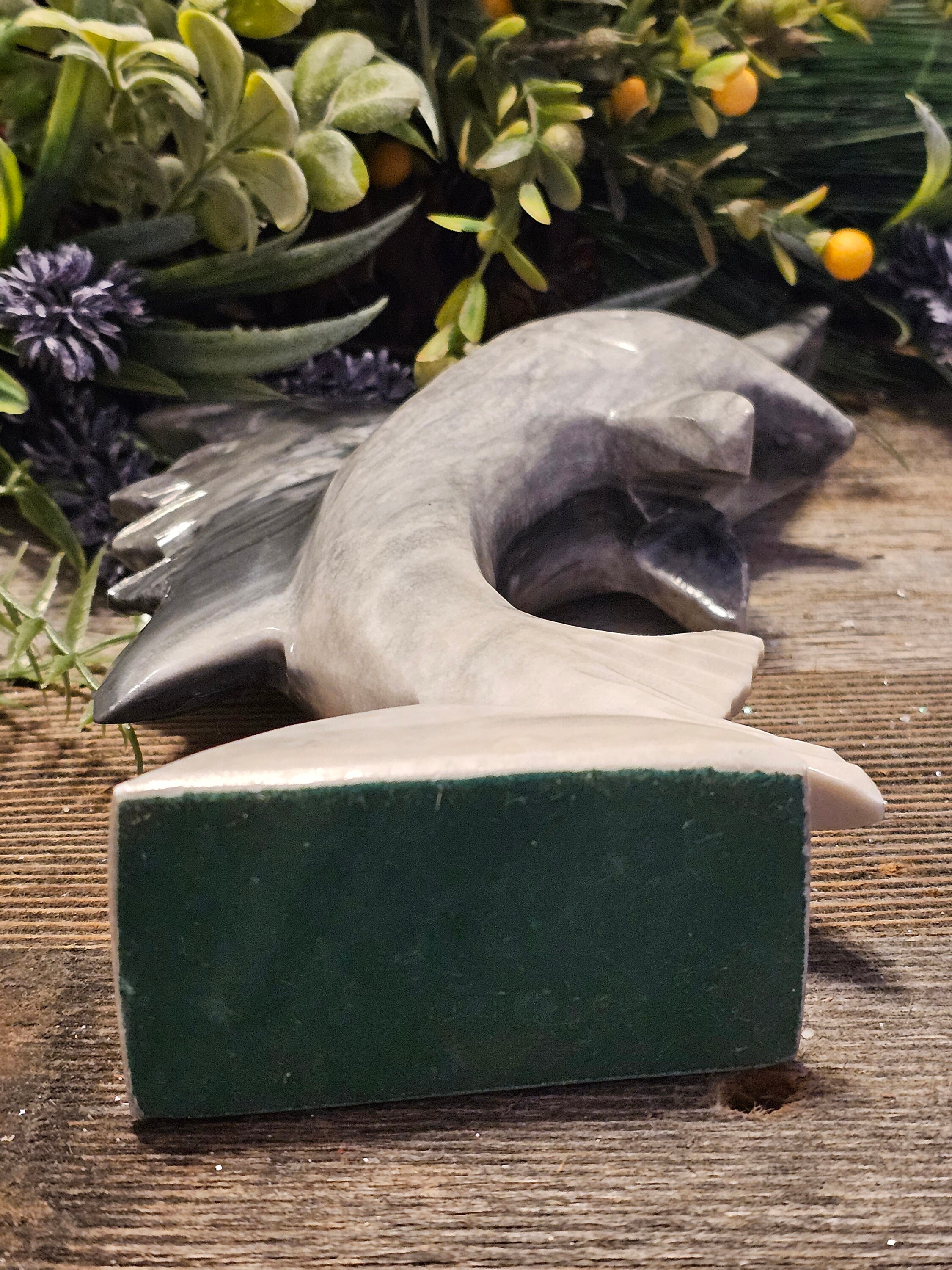 Rare Vintage Gray Marble Sail Fish. Pretty Marbling - Etsy