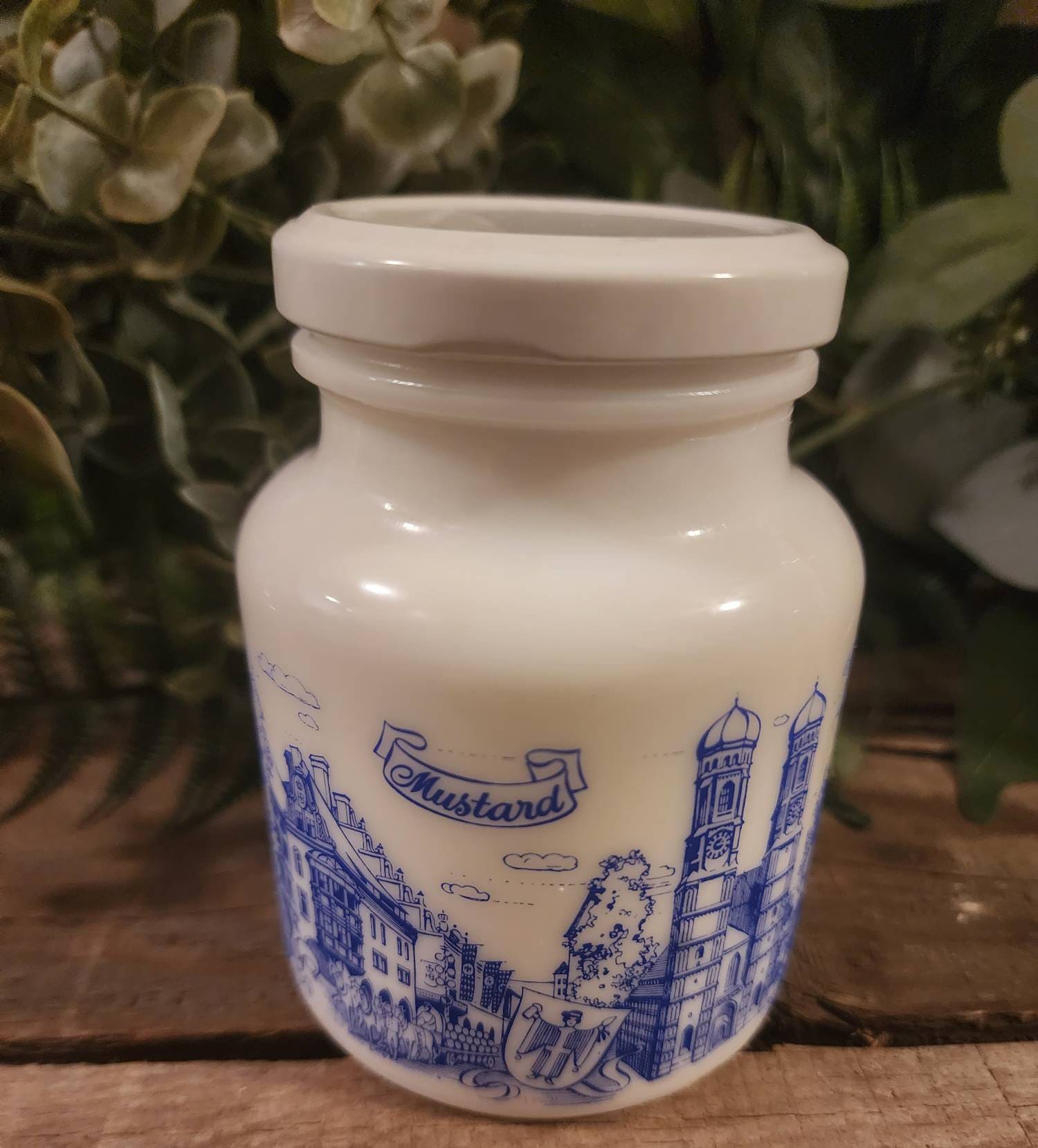 Vintage, German Milk Glass Mustard Jar, Kitchen Collectibles, Vintage ...