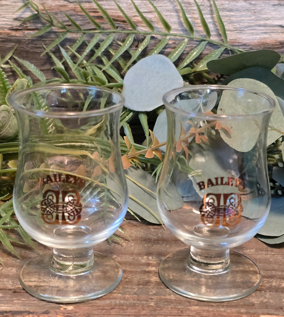 Baileys Irish Cream Celtic Design Cordial Set - Vintage - Stemmed ...