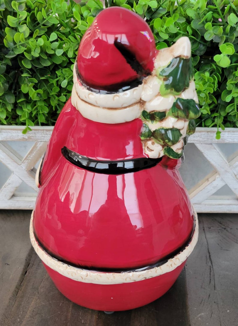 Ceramic Christmas Santa With Twinkling Lights - Etsy