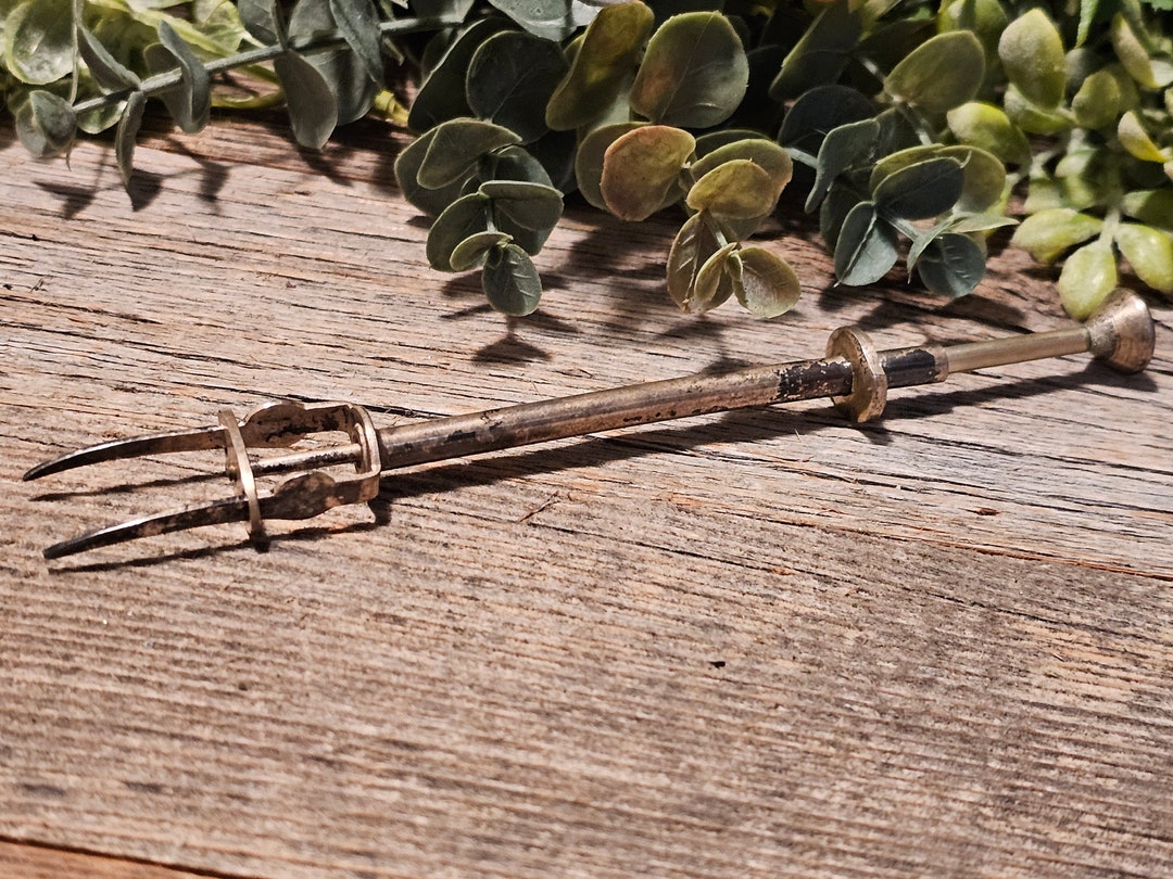 Old Telescopic Fork, Antique Brass Fork, Antique Toasting Fork, Cutlery ...