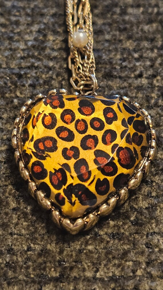 Betsy Johnson cheetah heart three twisted strands pen… - Gem