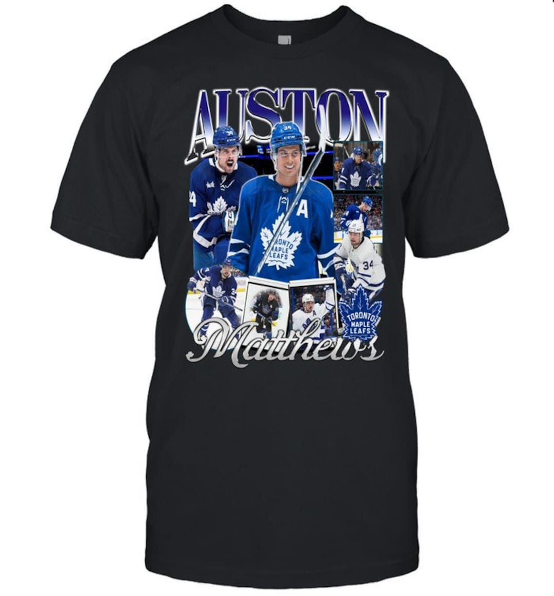 Vintage Style Auston Matthews T Shirt, Ice Hockey Shirt, Classic 90s ...