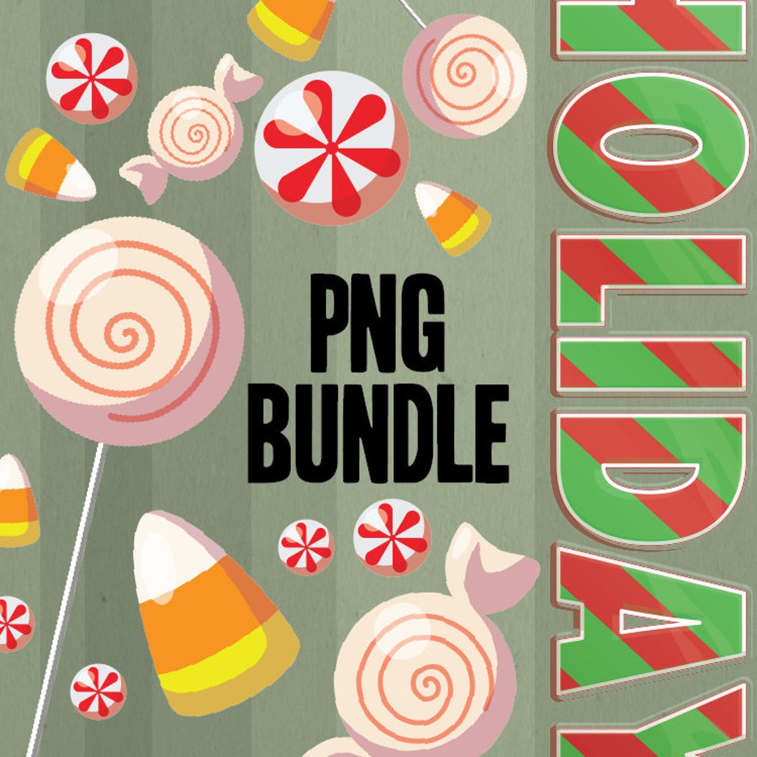 Holiday Candy Clipart Collection Festive Digital Art - Etsy