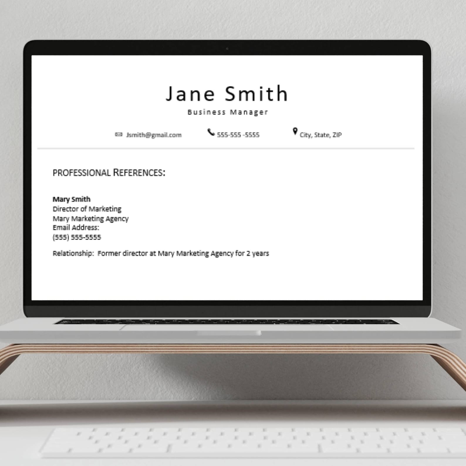 Clean and Professional References Template- Easy to Customize, Instant ...