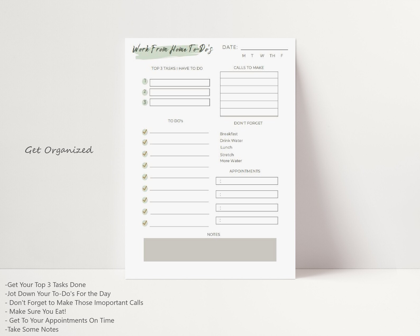 Printable Work From Home To Do List Instant Download Etsy Printable Work From Home To Do List Instant Download Etsy