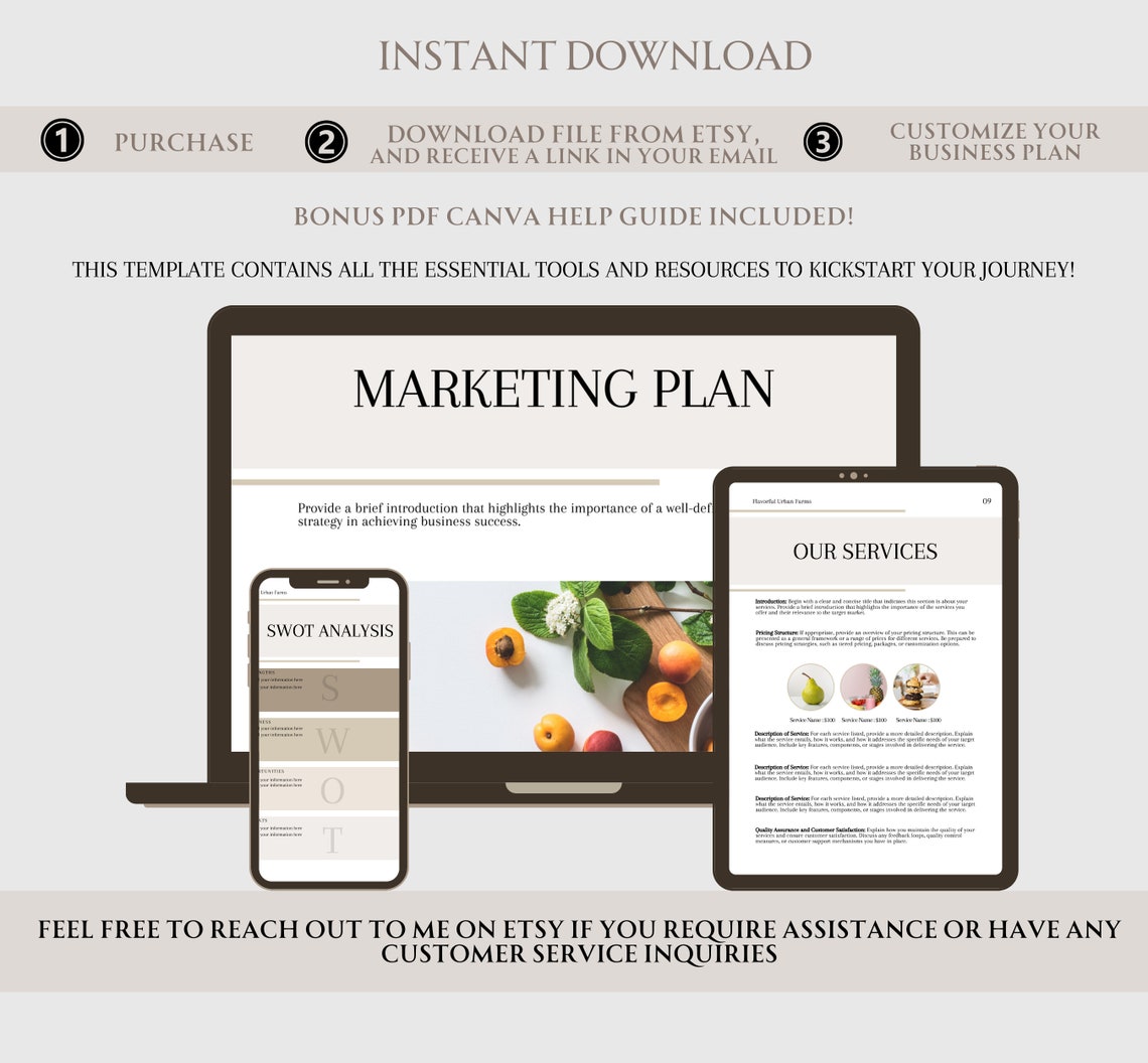 Small Business Plan Template Business Strategy Business Planner ...