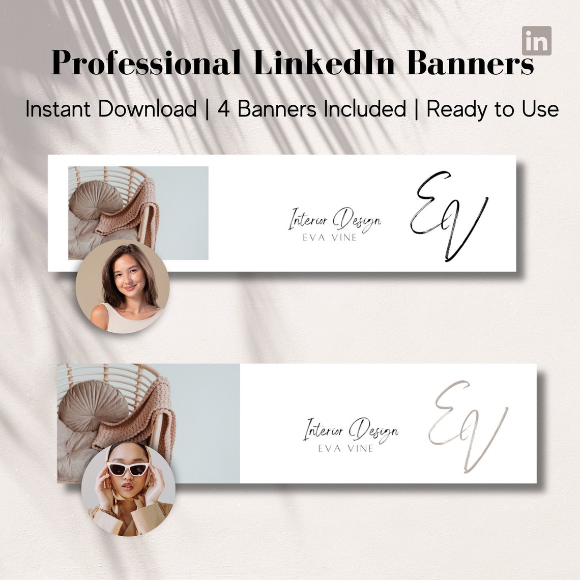 Linkedin Banner Canva Bundle | Instant Download | Professional Linkedin ...