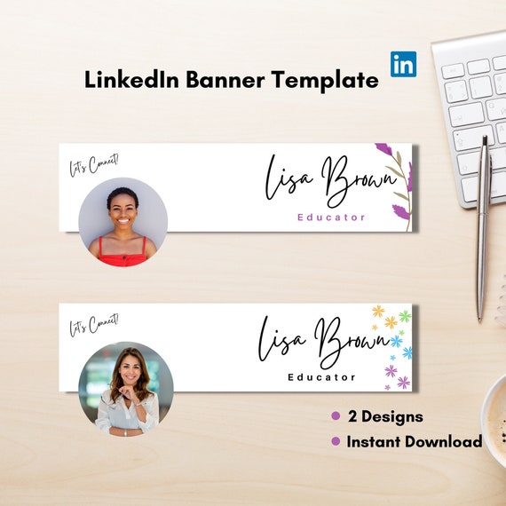 Linkedin Banner Template Edit in Canva Professional Cover - Etsy