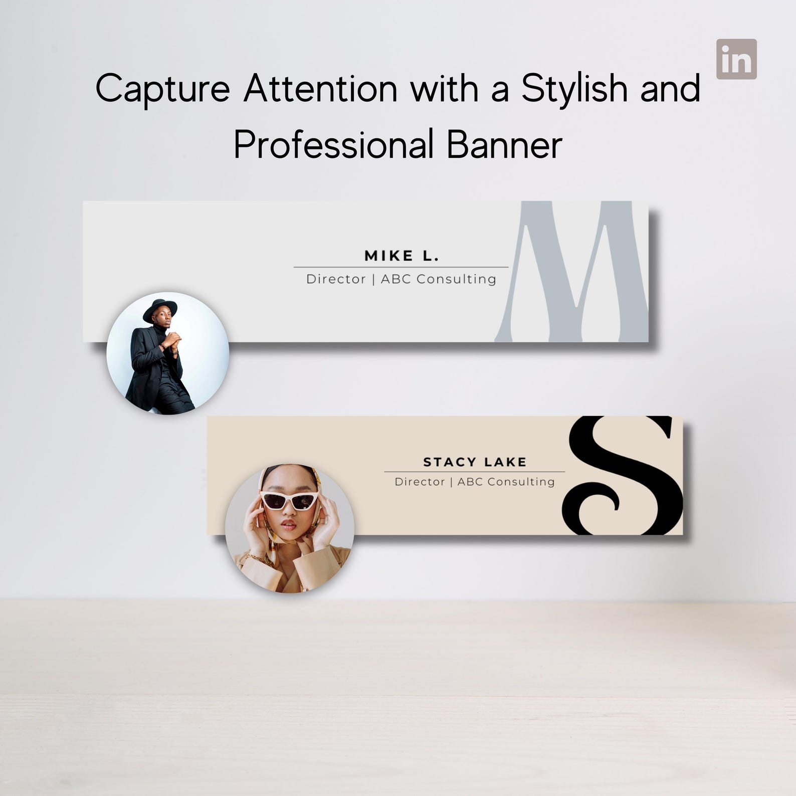 8 Linkedin Banner Customizable Bundle | With Contact Info | Canva ...