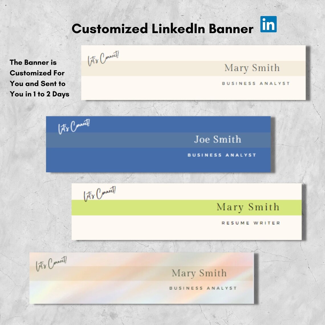 Custom Linkedin Banner Profile Cover for Linkedin Profile | Etsy