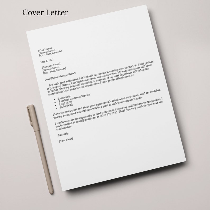 Easy Functional Resume, Cover Letter, and Thank You Templates for Word ...