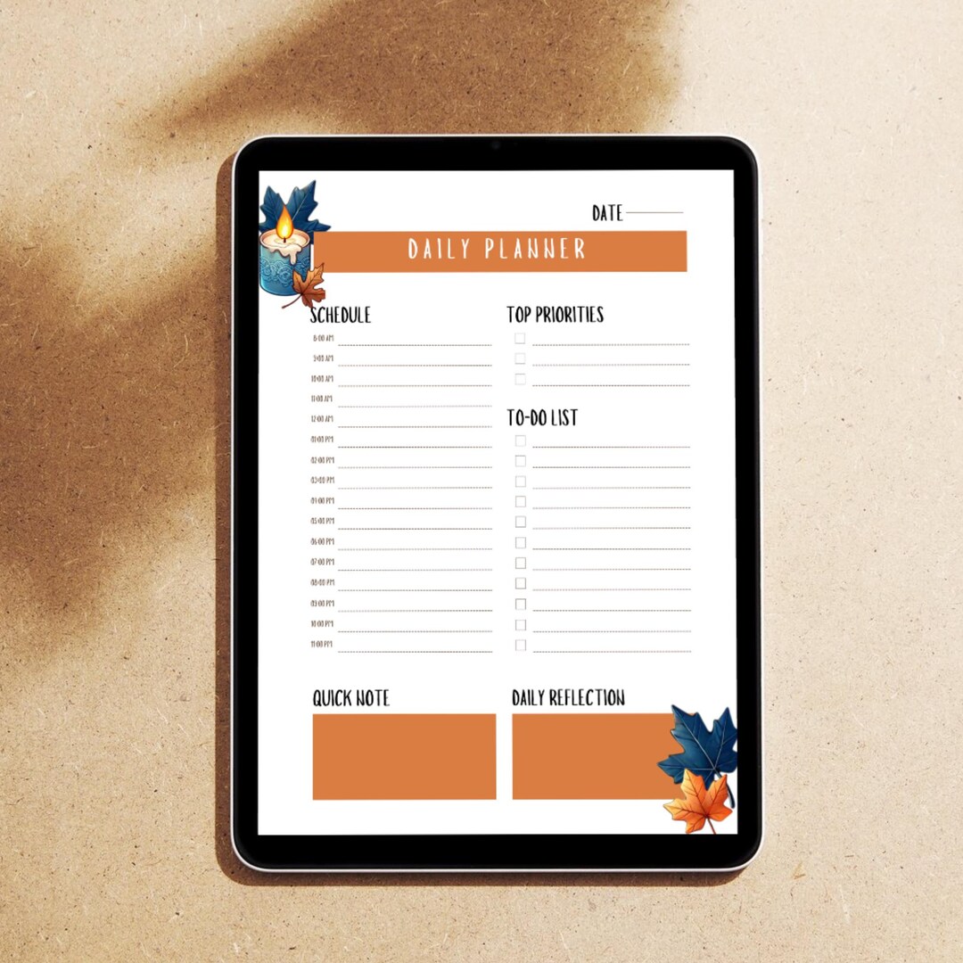 Fall Daily Planners- Printable & Digital | To-do List | Autumn ...