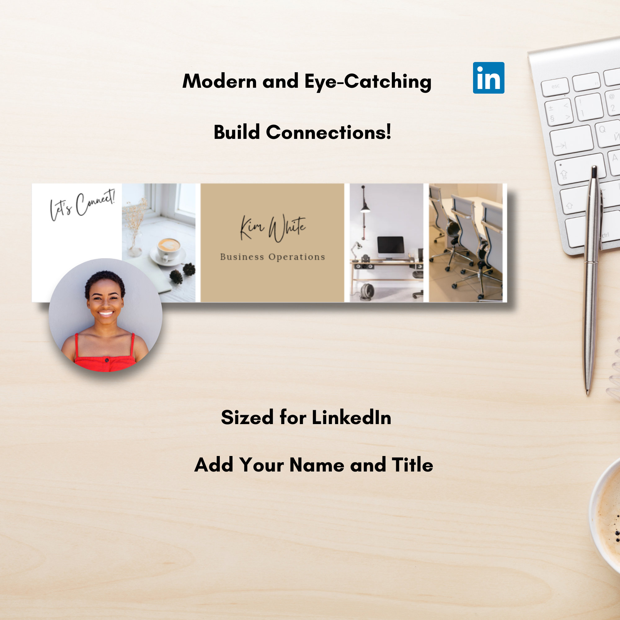 Linkedin Banner Template- Edit in Canva, Professional Banner, Modern ...