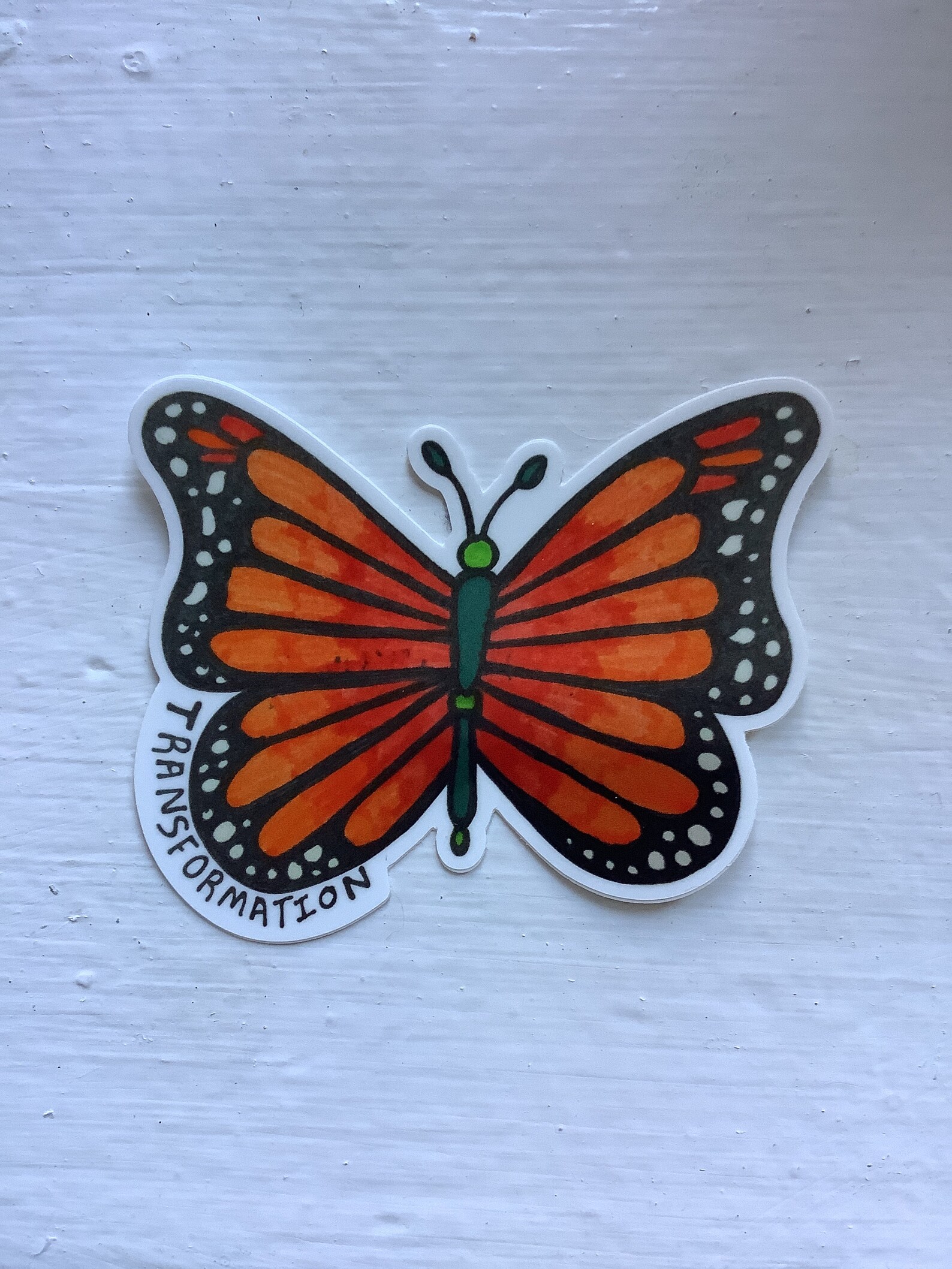 Monarch Transformation Sticker | Etsy