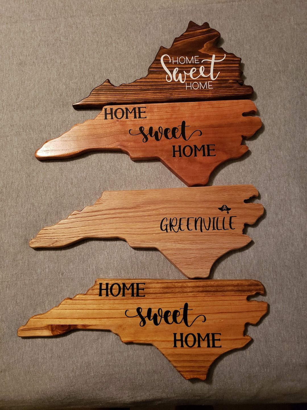 State Wall Hanger | Wooden State Outline | Personalized Wooden State ...