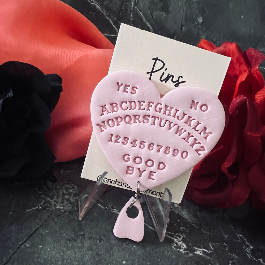 Ouija Board & Planchette Pins, Goth, Spirit Board, Witch Pins, Handmade ...