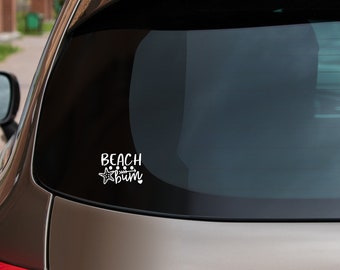 Beach Bum Car Decal | Etsy