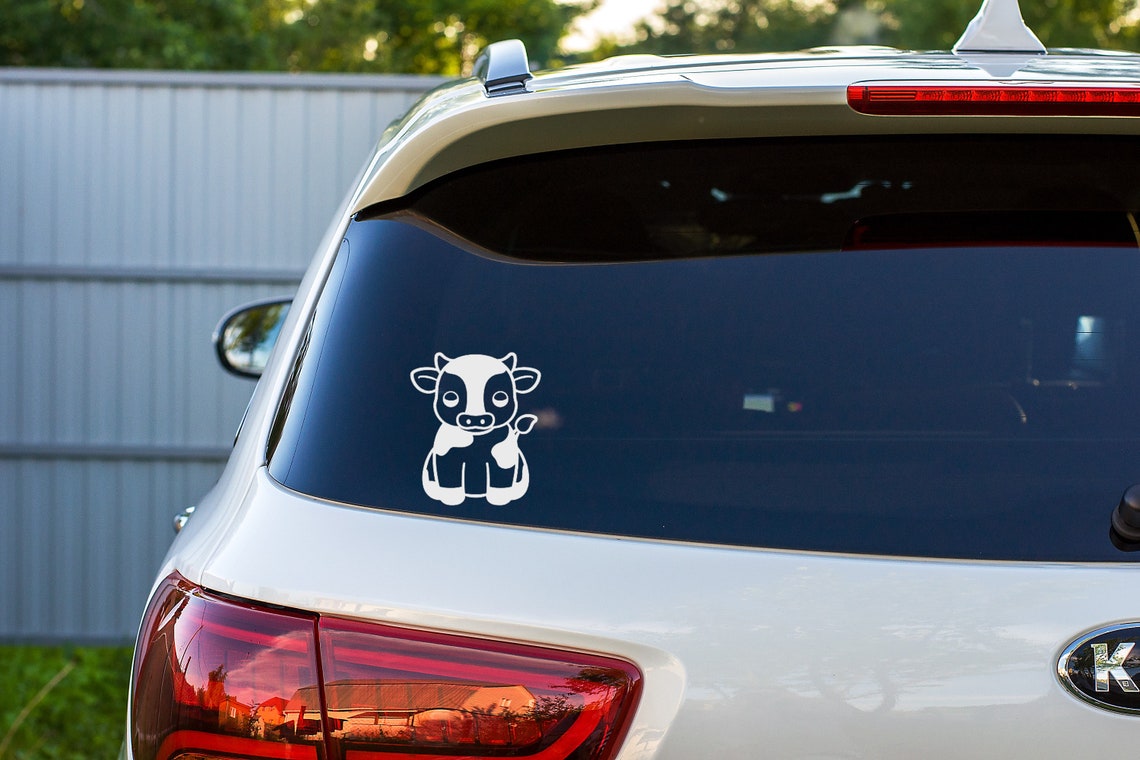 Cute Cow Vinyl Decal - Etsy