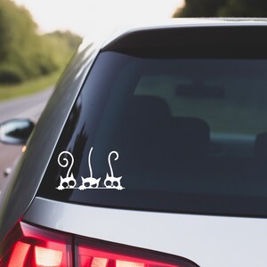 3 Cat Vinyl Decal - Etsy