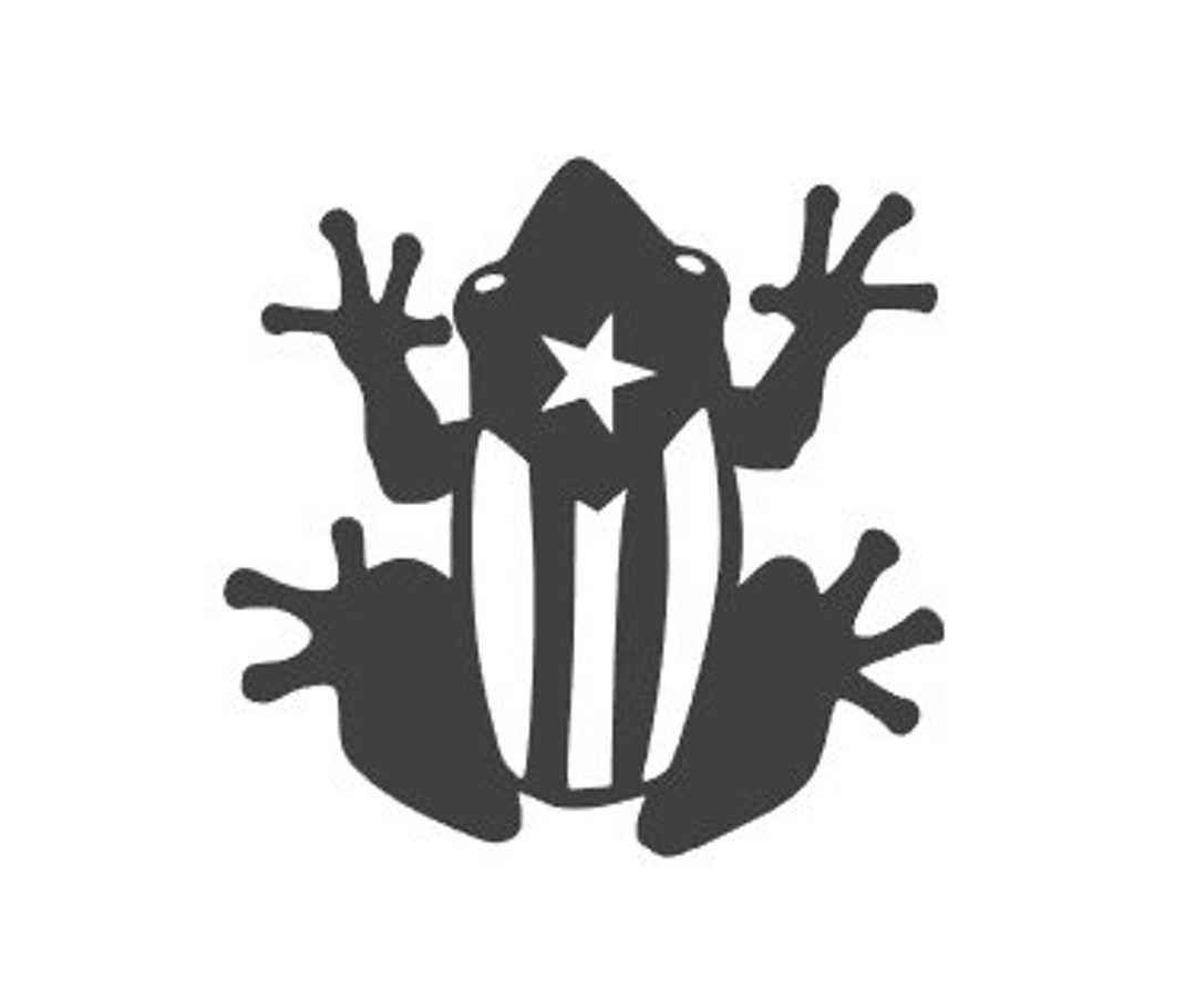 Coqui With Flag Vinyl Decal - Etsy