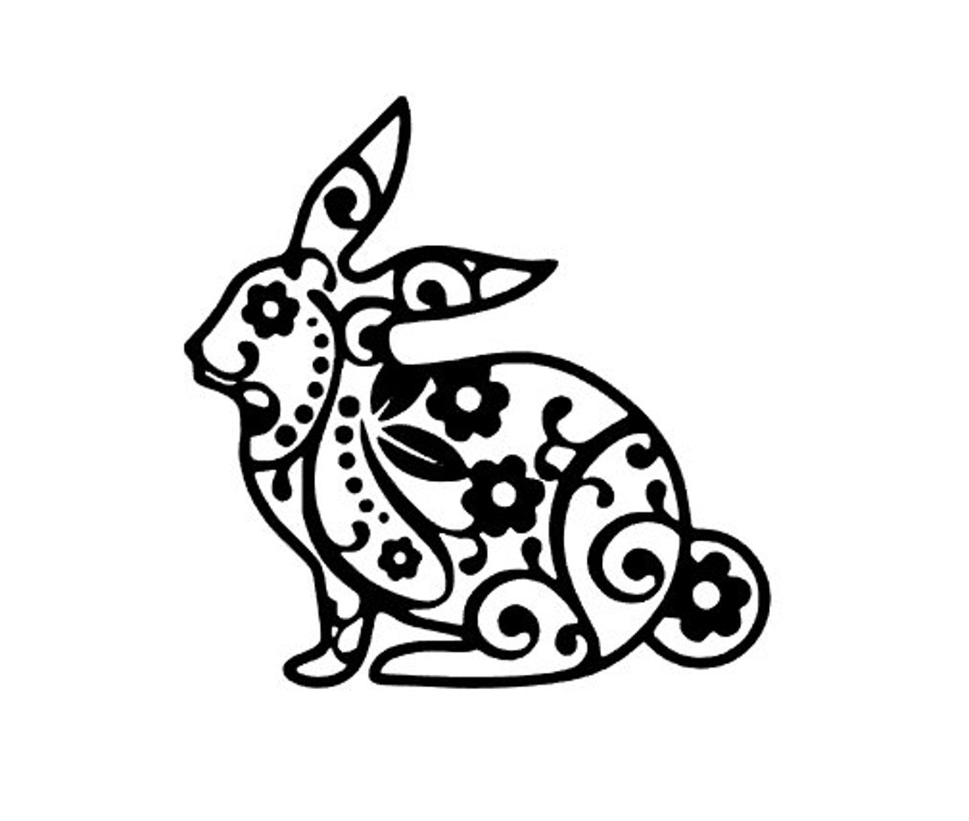 Bunny Vinyl Decal - Etsy