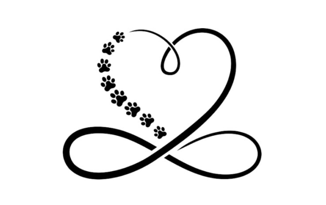 Dog Love Infinity Vinyl Decal - Etsy