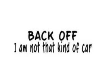 BACK OFF Vinyl Car Decal Tailgater Decal - Etsy