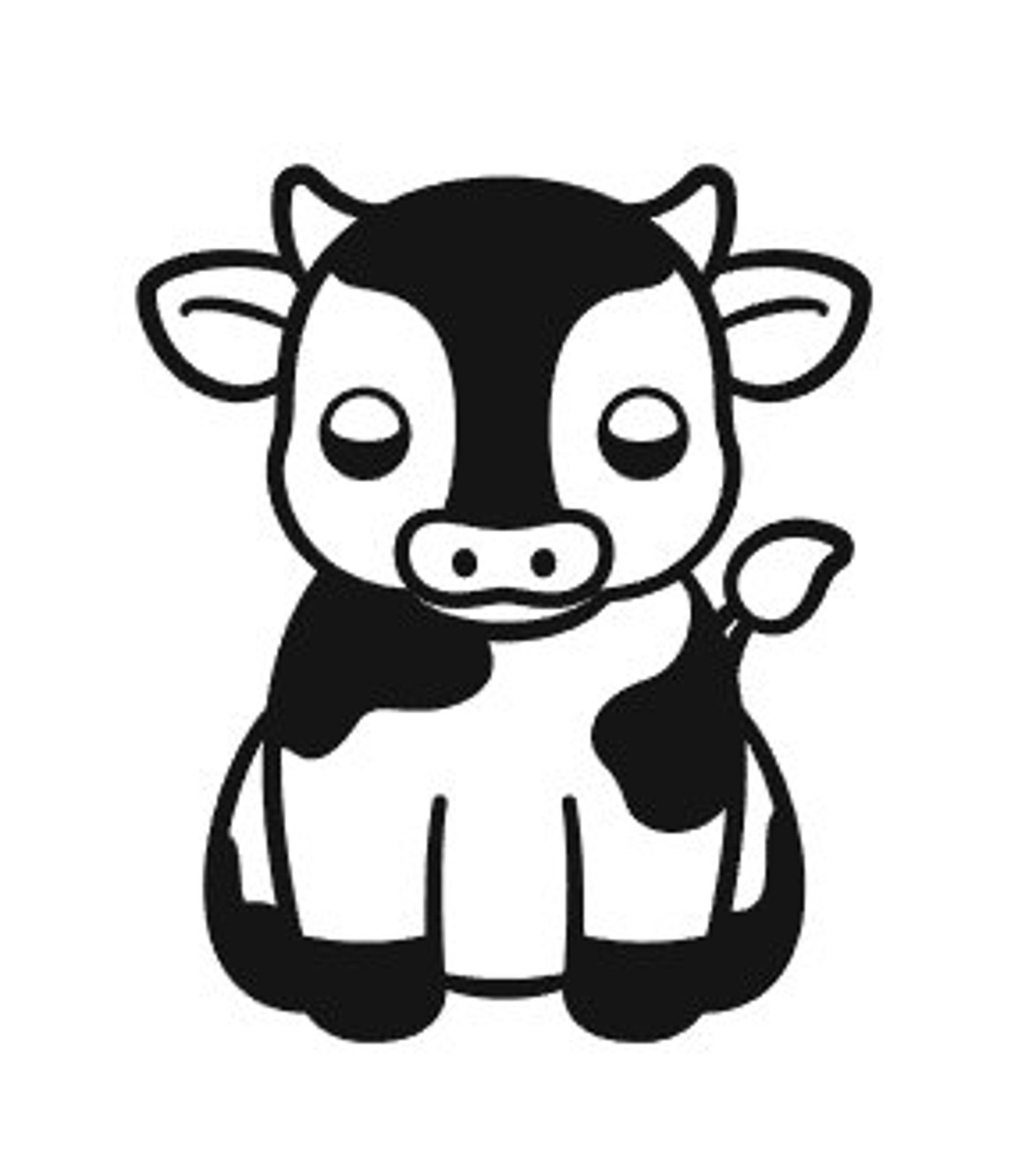 Cute Cow Vinyl Decal - Etsy
