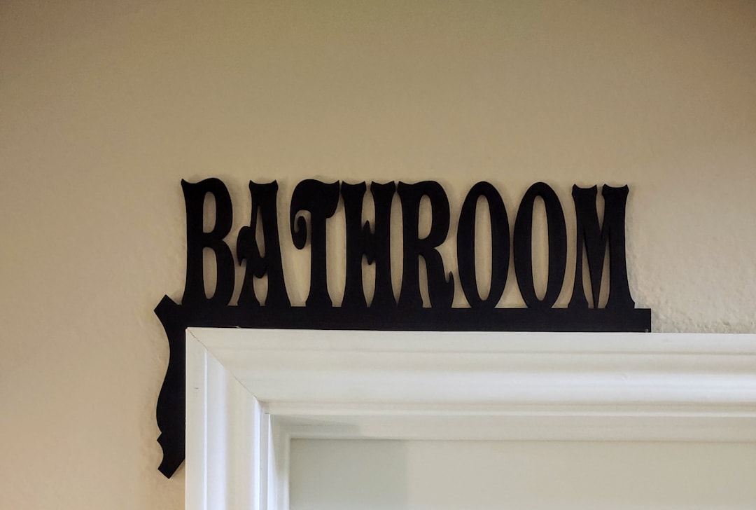 Bathroom Door Topper Sign - Etsy