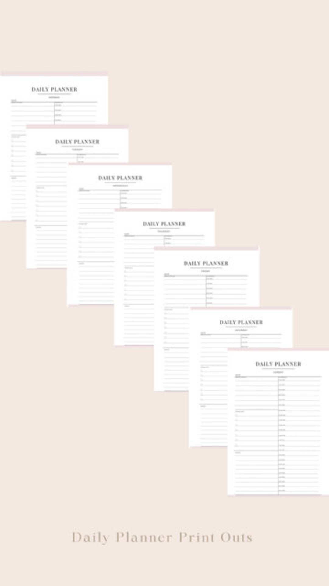 Weekly Daily Planner | Priorities | To-do List - Etsy