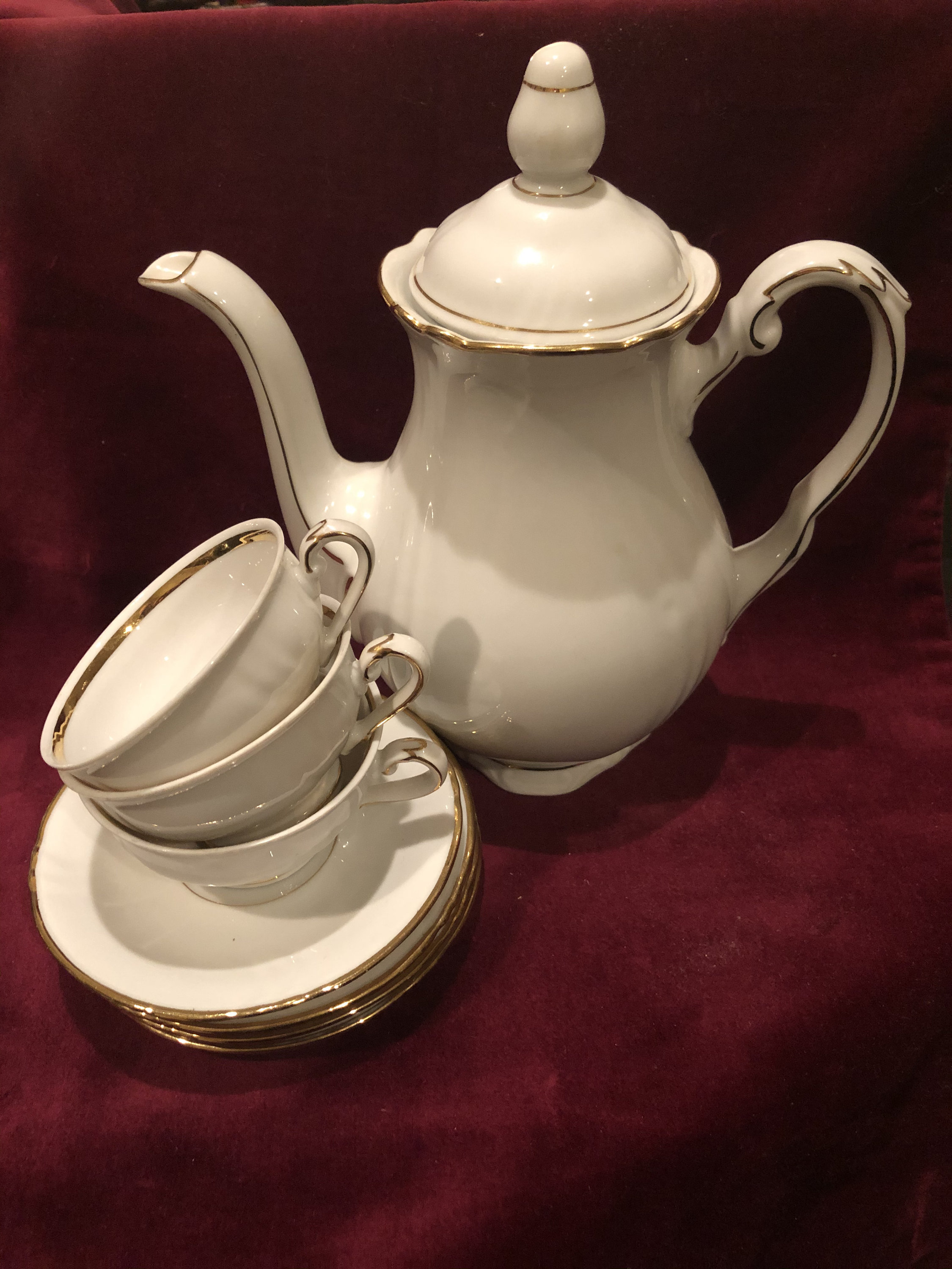 Vintage Winterling Bavaria China Ivory & Gold Coffee Set - Etsy