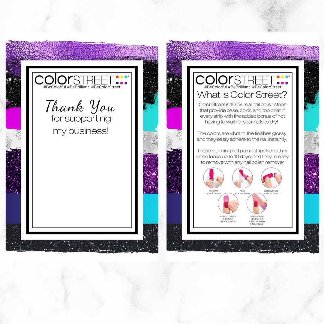 Instant Download Color Street Thank You Cards, What is Color Street ...