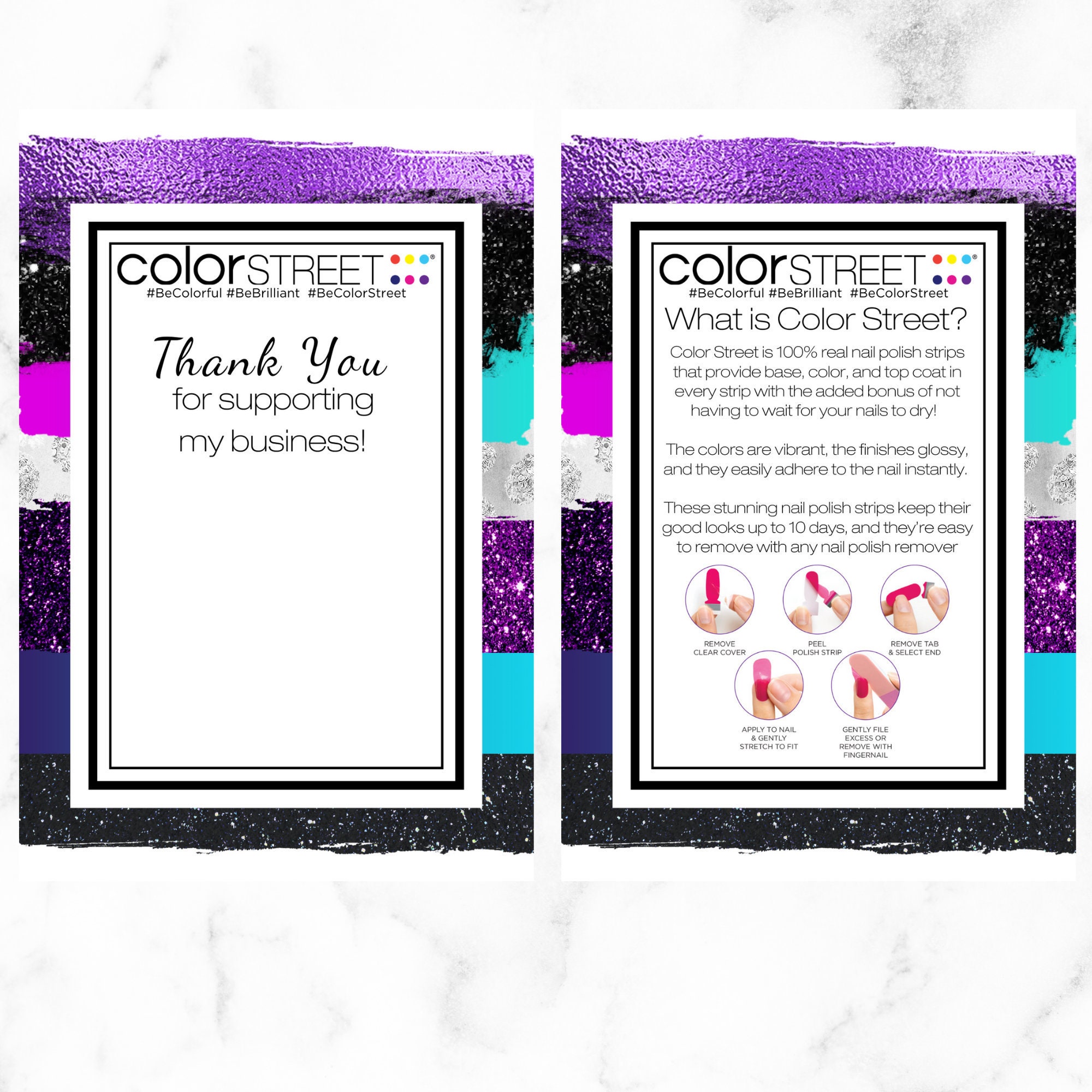 Instant Download Color Street Thank You Cards, What is Color Street ...