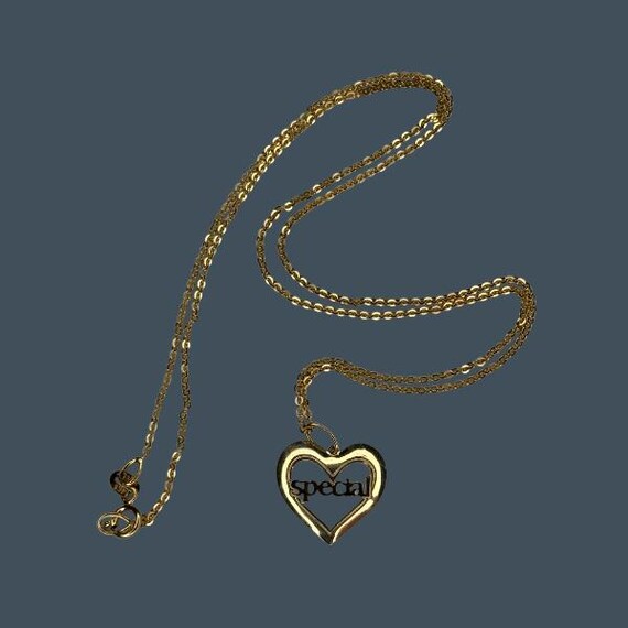 14K Gold Special Heart Necklace - Gem