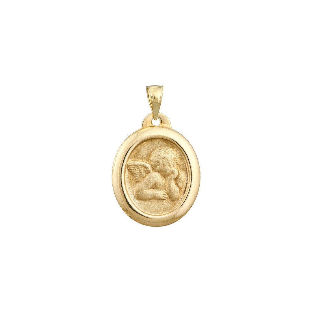 14k Cupid Charm - Etsy